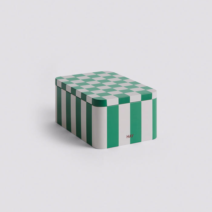 HAY Tin Container Small Green/Off White | Maplestore