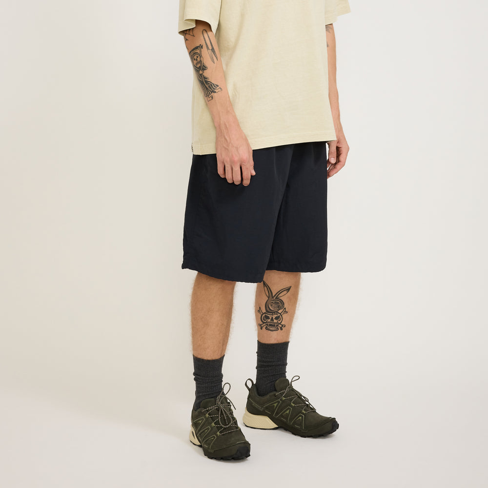 Anglan Ring Nylon String Half Pants Navy | Maplestore