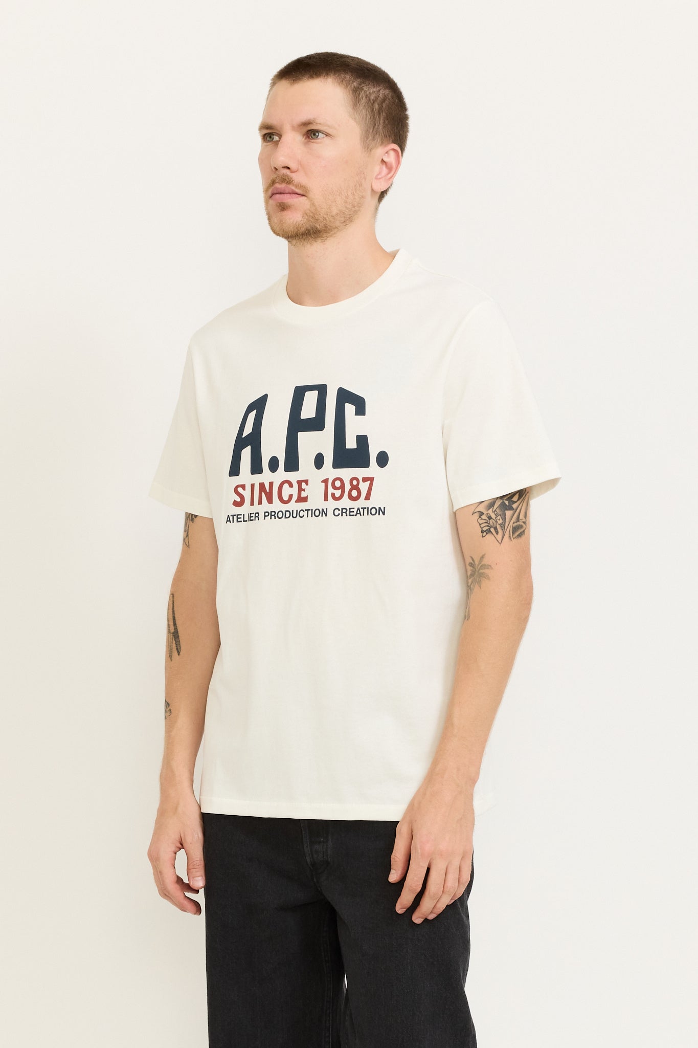 A.P.C. Print Label T-Shirt White | Maplestore