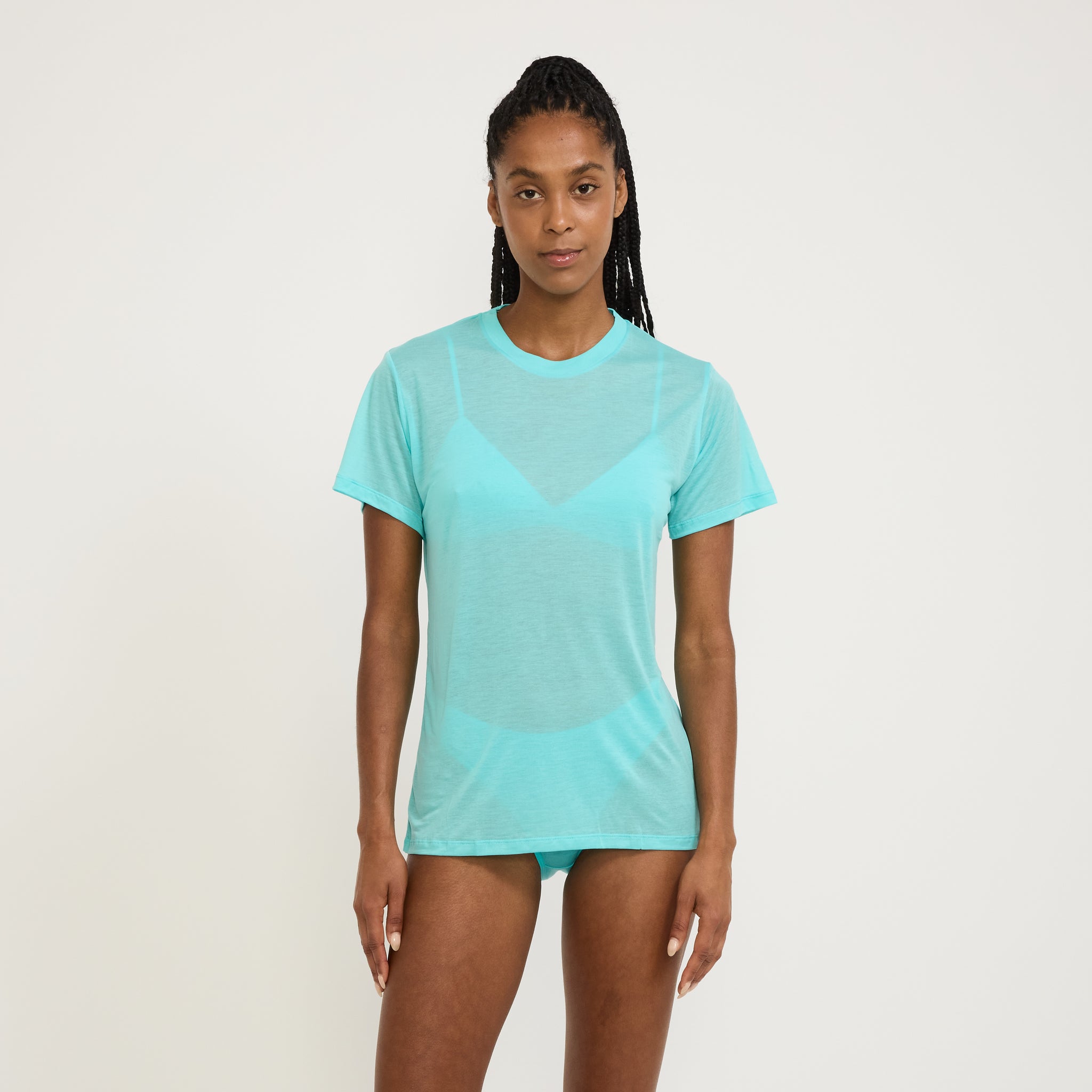Baserange Tee Shirt Bamboo/Lyocell Charles turquoise | Maplestore