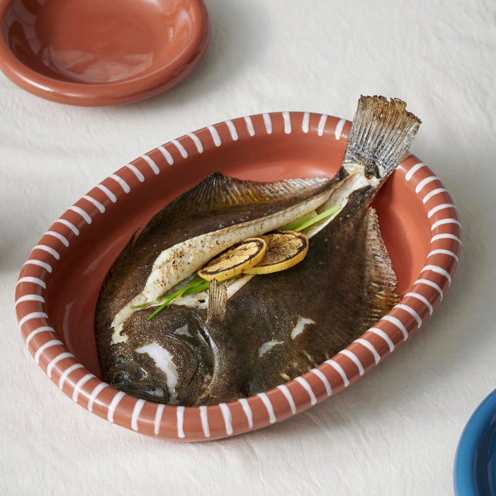 HAY Barro Oval Dish Large Natural | Maplestore