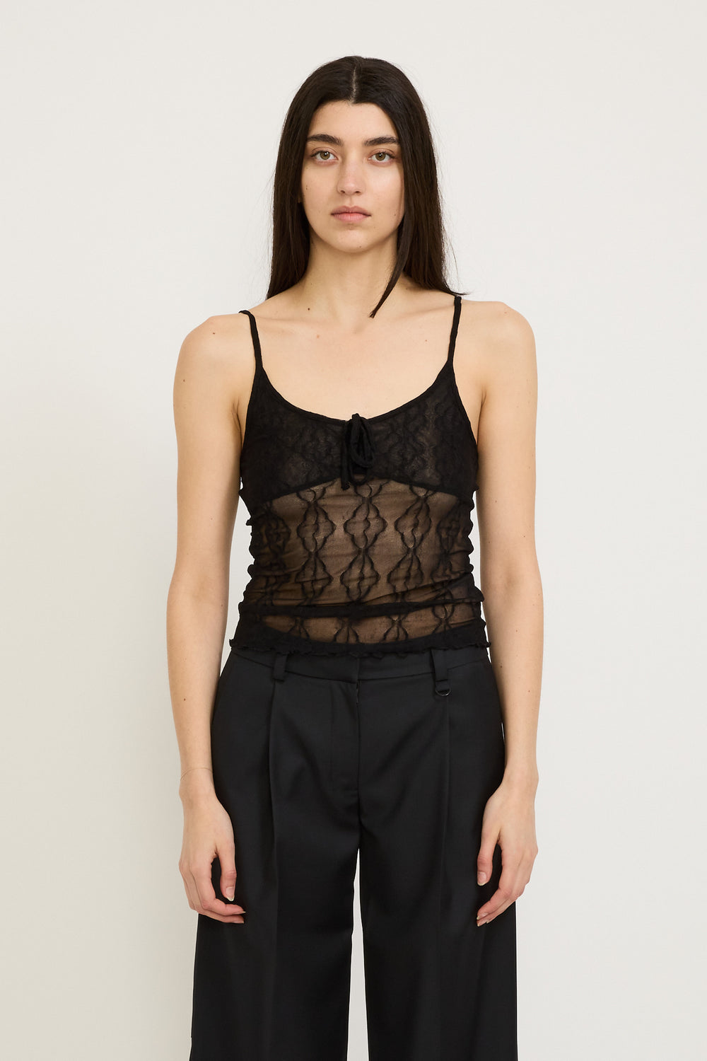 Find Me Now Mariposa Lace Ruched Cami Night | Maplestore