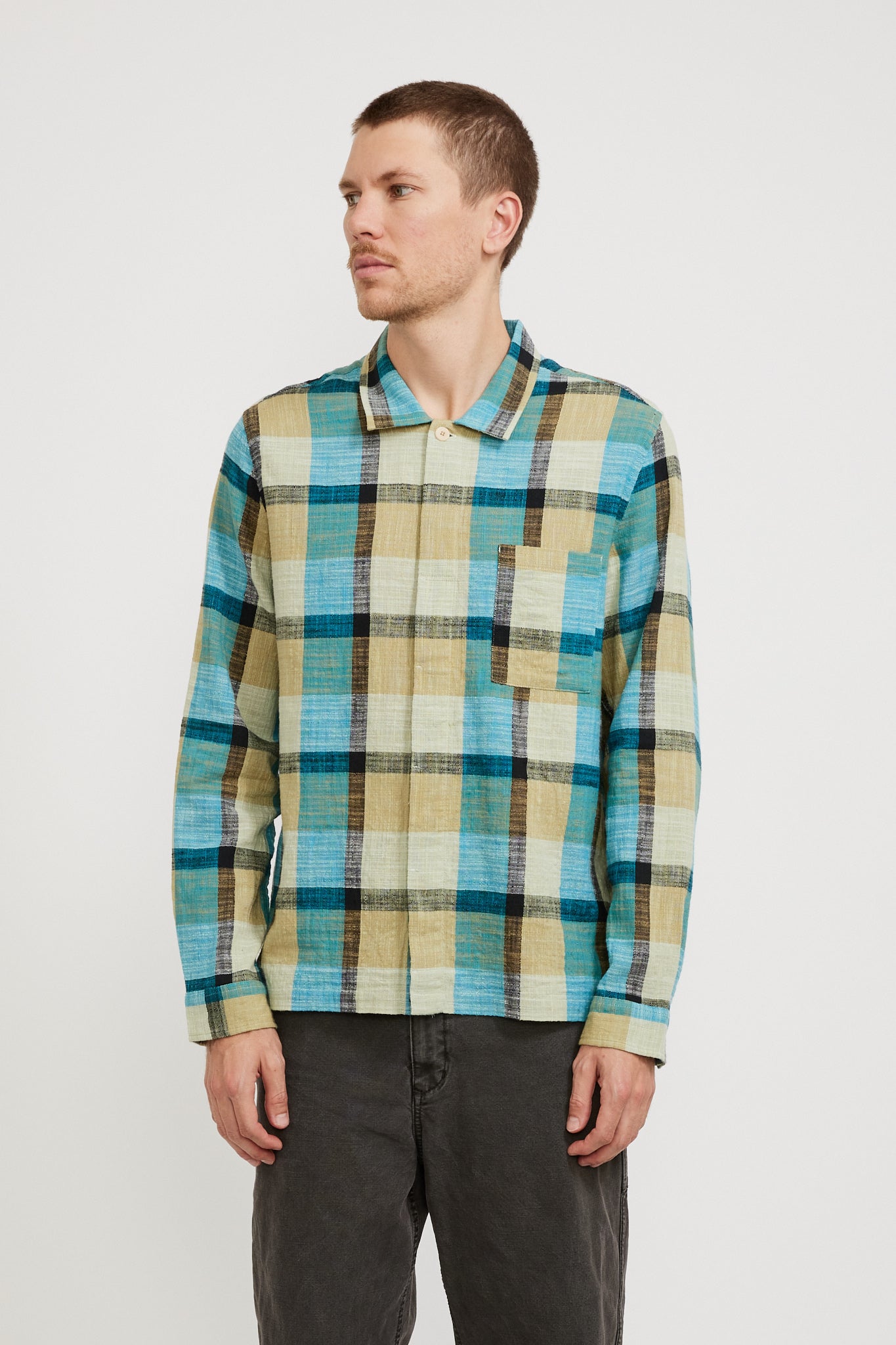 Folk Patch Shirt Multi Gingham Check | Maplestore