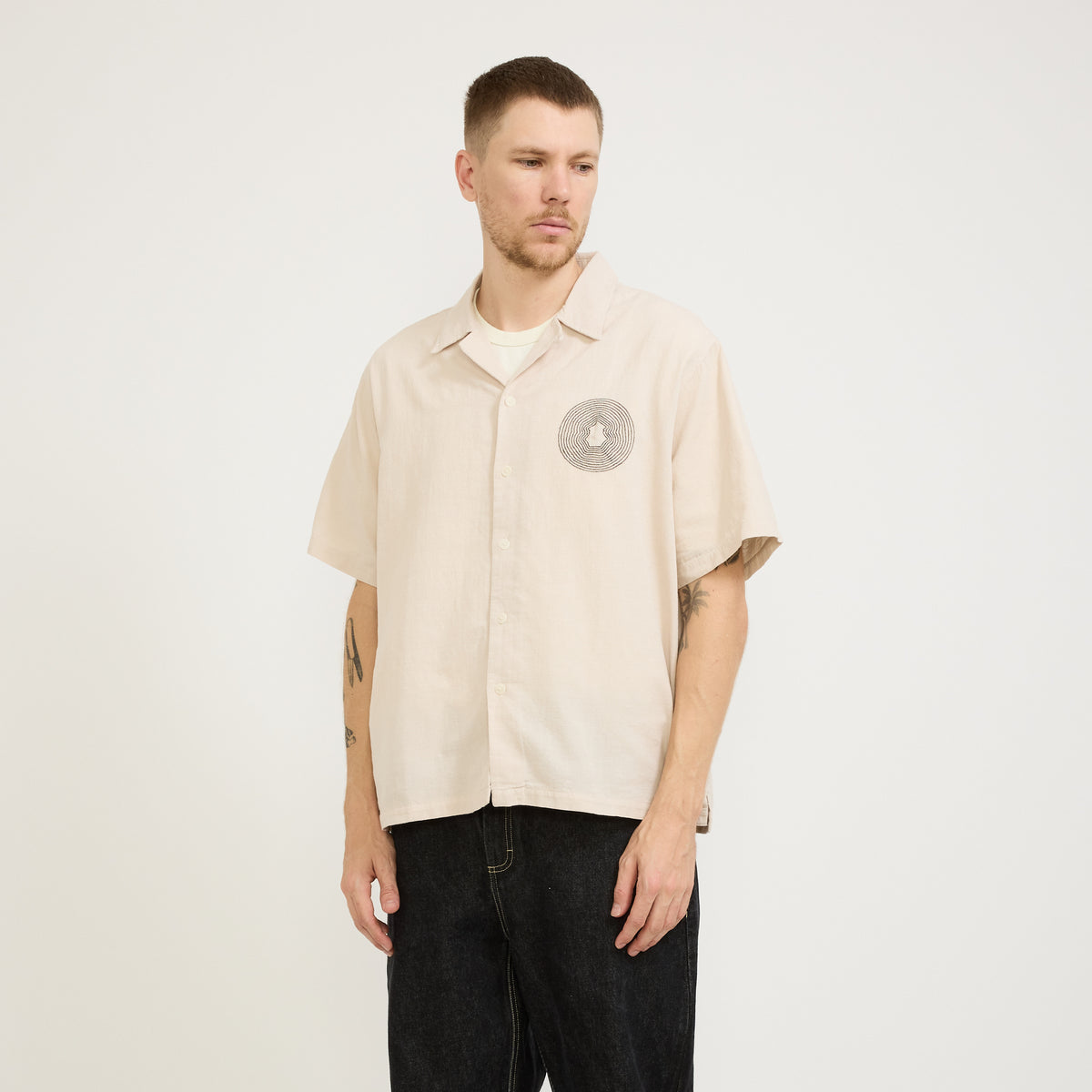 Folk Relaxed Soft Collar Shirt Light Stone | Maplestore