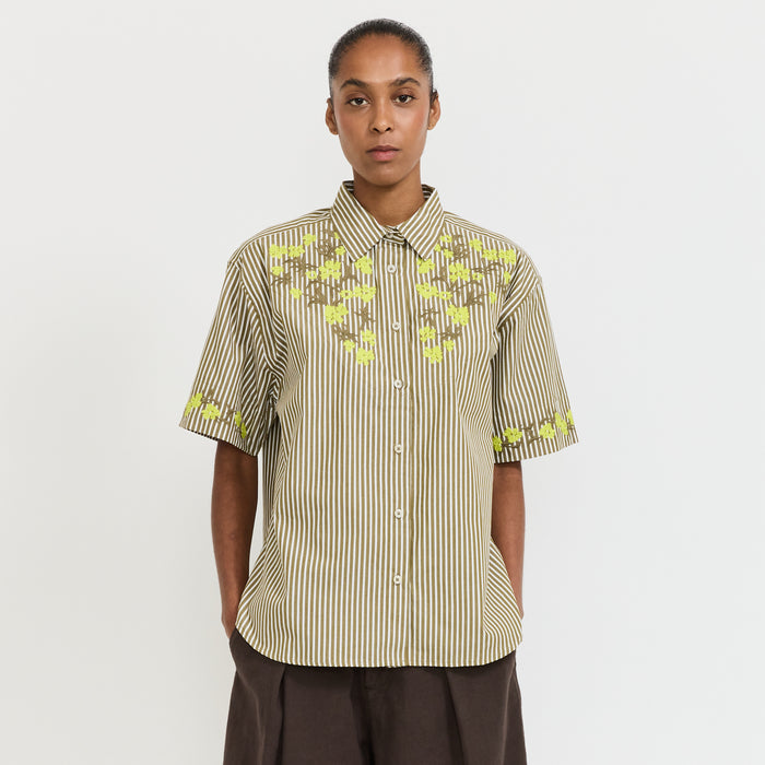 Kowtow Wildflower Shirt Treetop Stripe | Maplestore