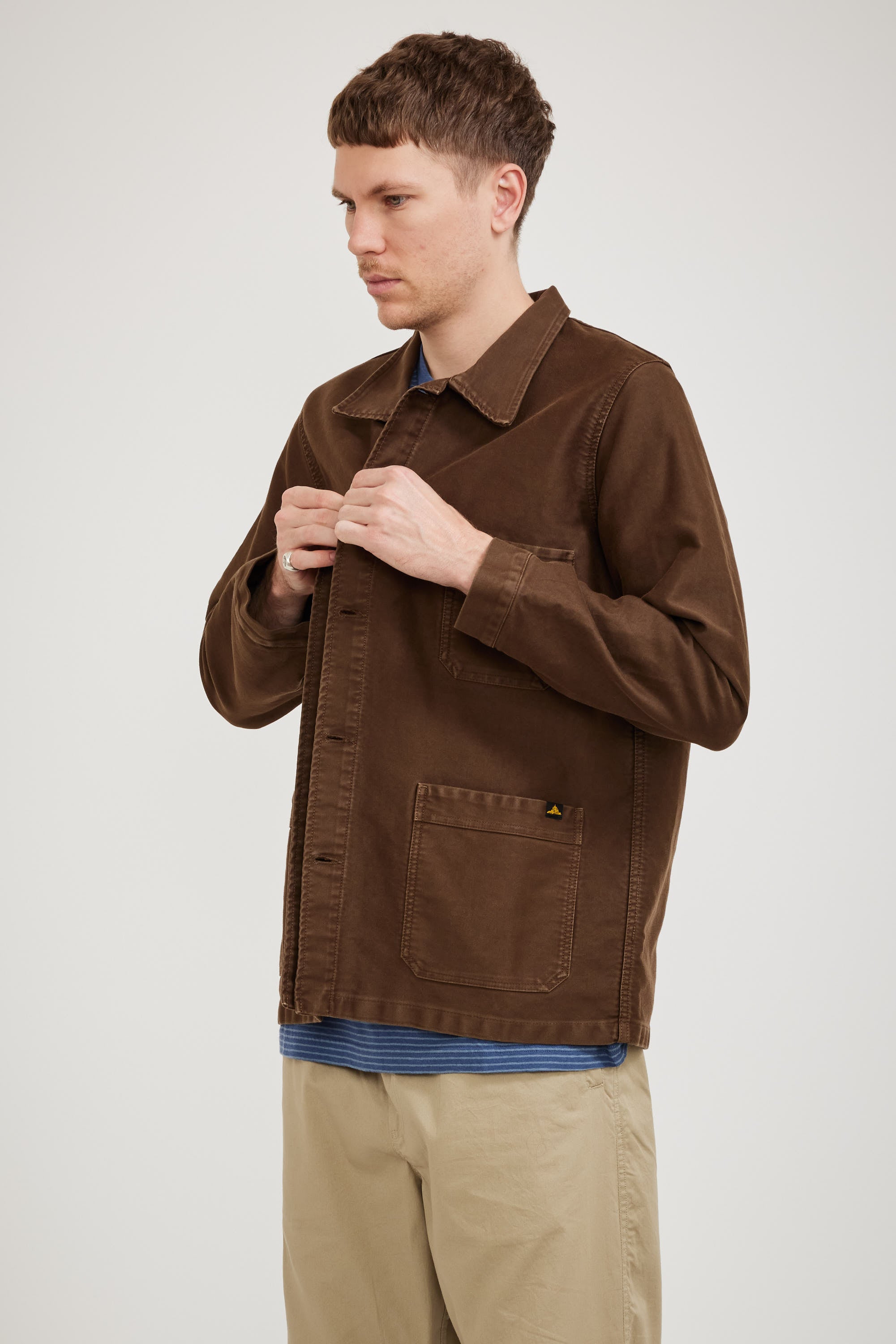 Le Mont Saint Michel Genuine Work Jacket Brown | Maplestore