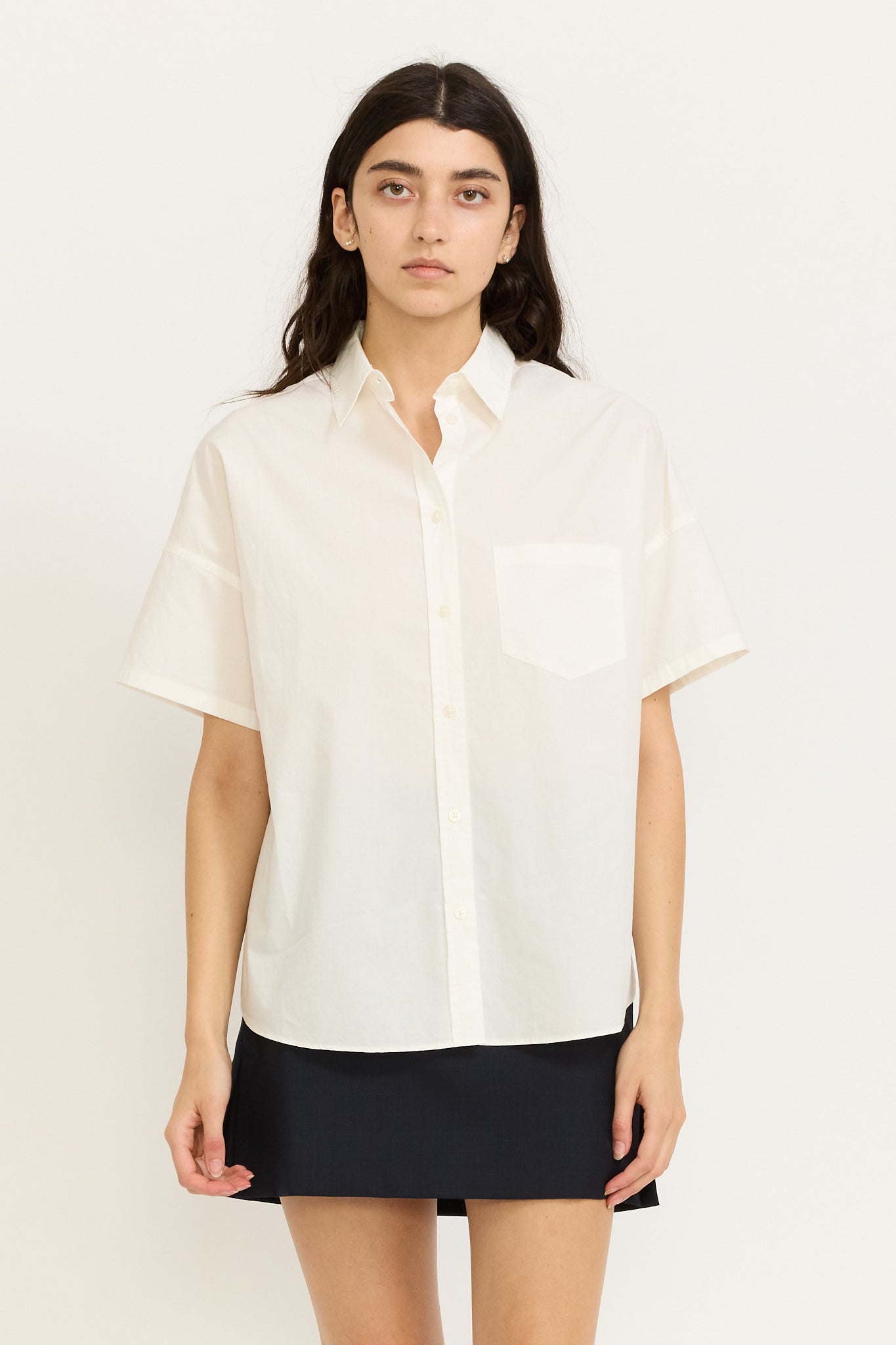 LMND Chiara Short Sleeve Shirt White | Maplestore