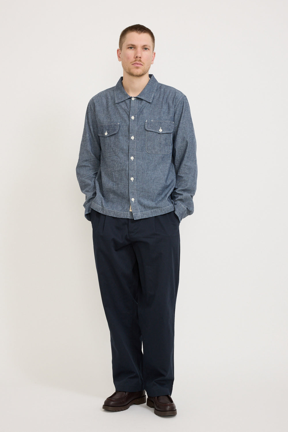Merz B Schwanen GOOD BASICS | Chambray Shirt | Maplestore
