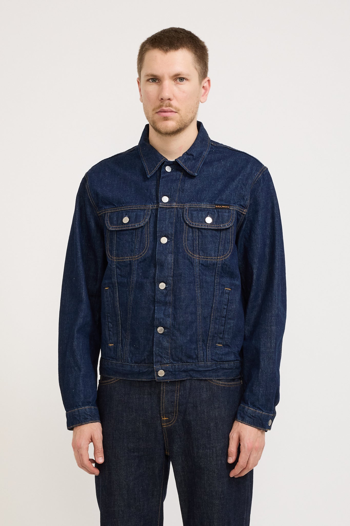 Nudie Jeans Co. Danny 40s Redcast Denim Jacket Dark Blue | Maplestore
