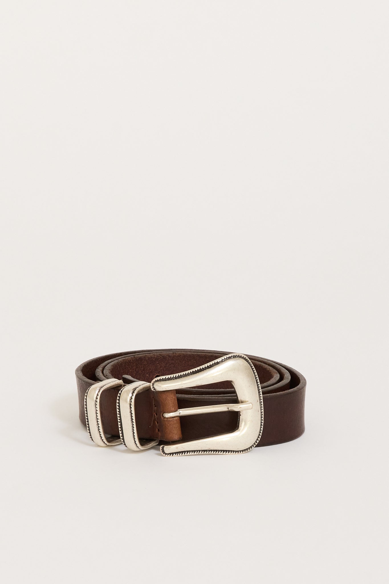 Nudie Jeans Co. Western Silver Belt Dark Brown Maplestore