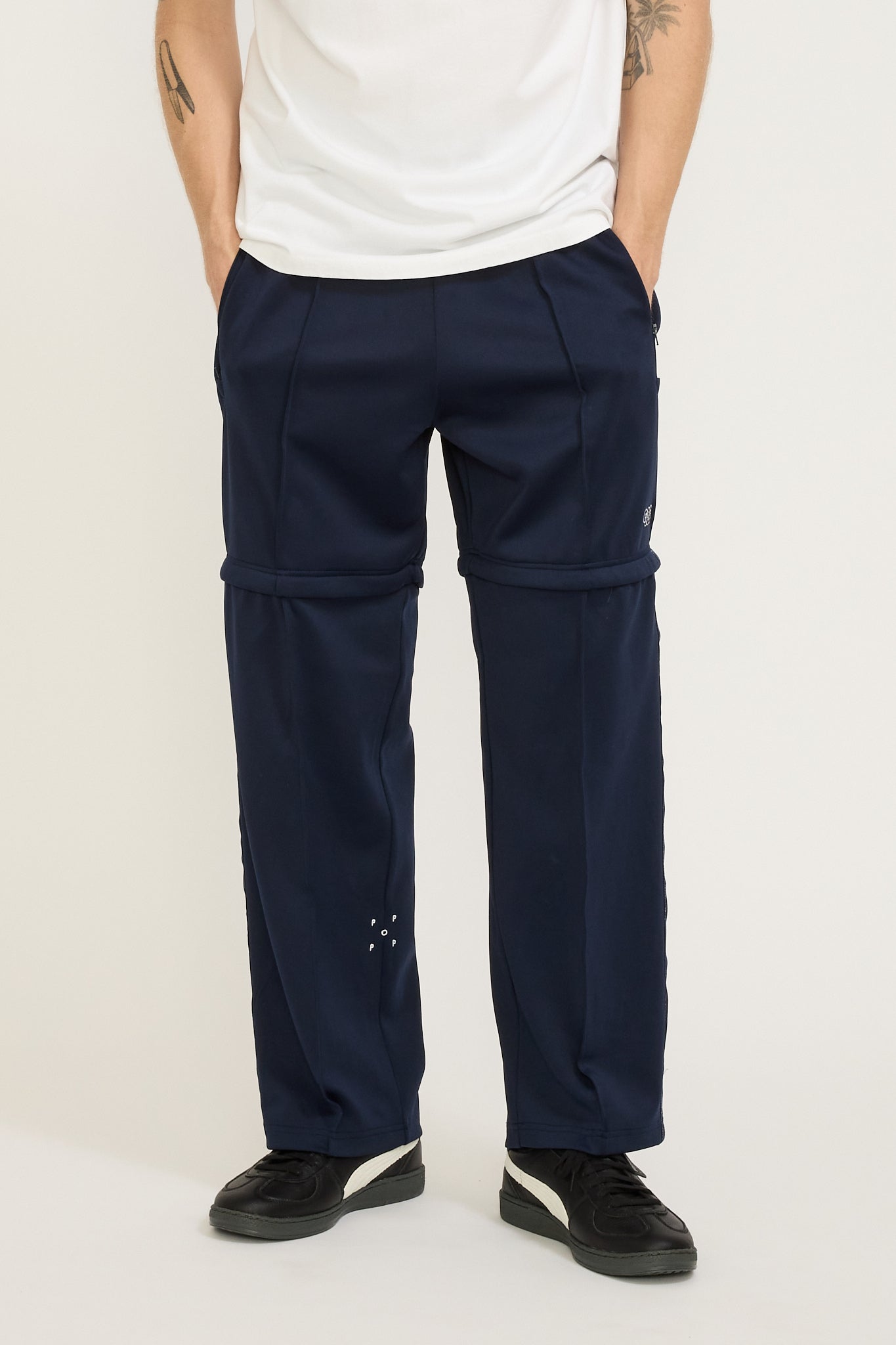 Pop Trading Company Pub Zip Off Track Pants Navy | Maplestore