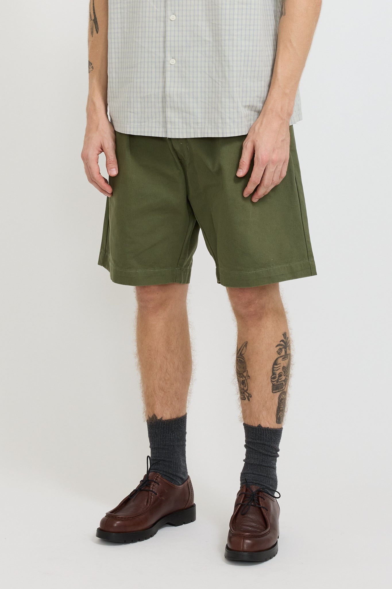 Service Works Drill Part Timer Shorts Olive | Maplestore