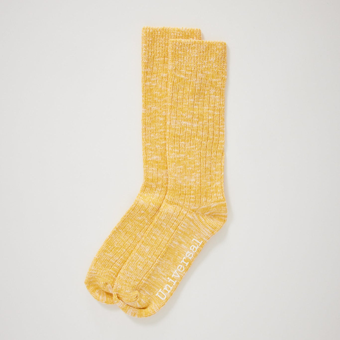 Universal Works Slub Knit Sock Yellow | Maplestore