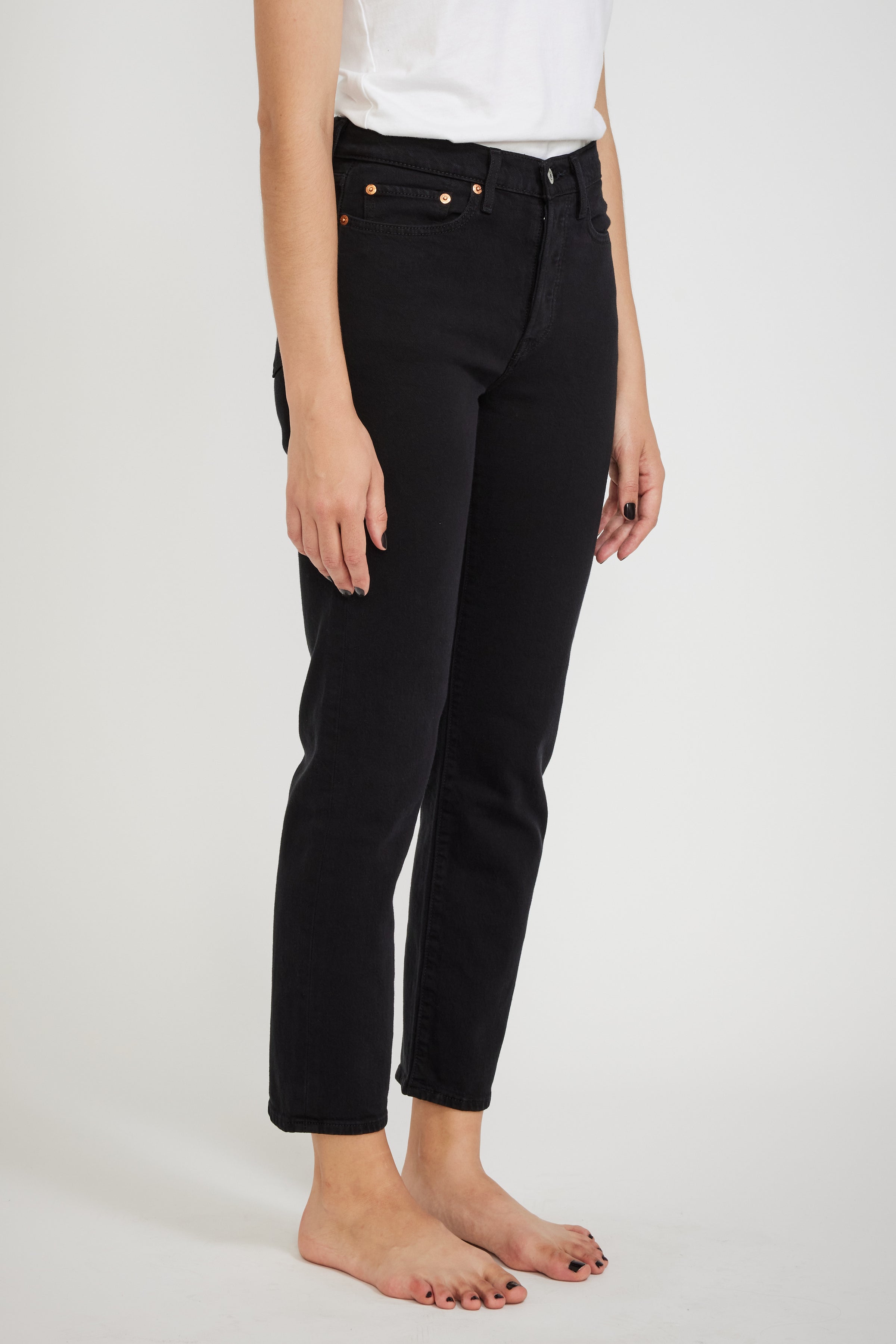 Levis Wedgie Straight Black Sprout | Maplestore